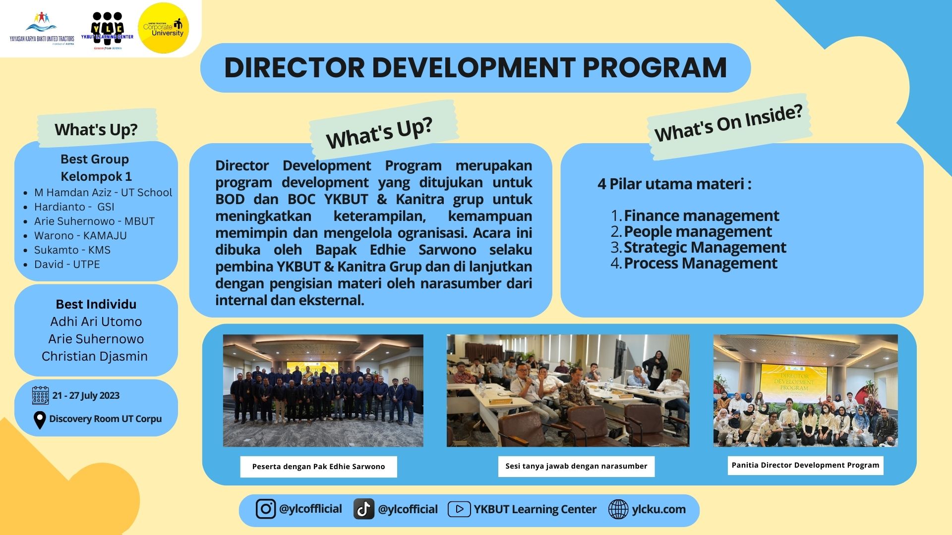 REPORTASE DIRECTOR DEVELOPMENT PROGRAM | YLC